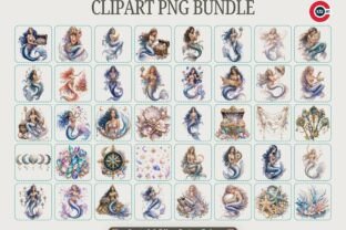 Fantasy Celestial Mermaid Treasure PNGs Graphic by c.kav.art · Creative ...