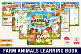 Farm Animals Learning Book Graphic by designmela01 · Creative Fabrica