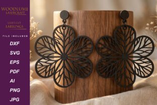 Flower Earring Laser Cut SVG · Creative Fabrica