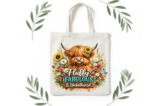 Fluffy Fabulous Highland Cow PNG Design Graphic by TrendyCreative ...
