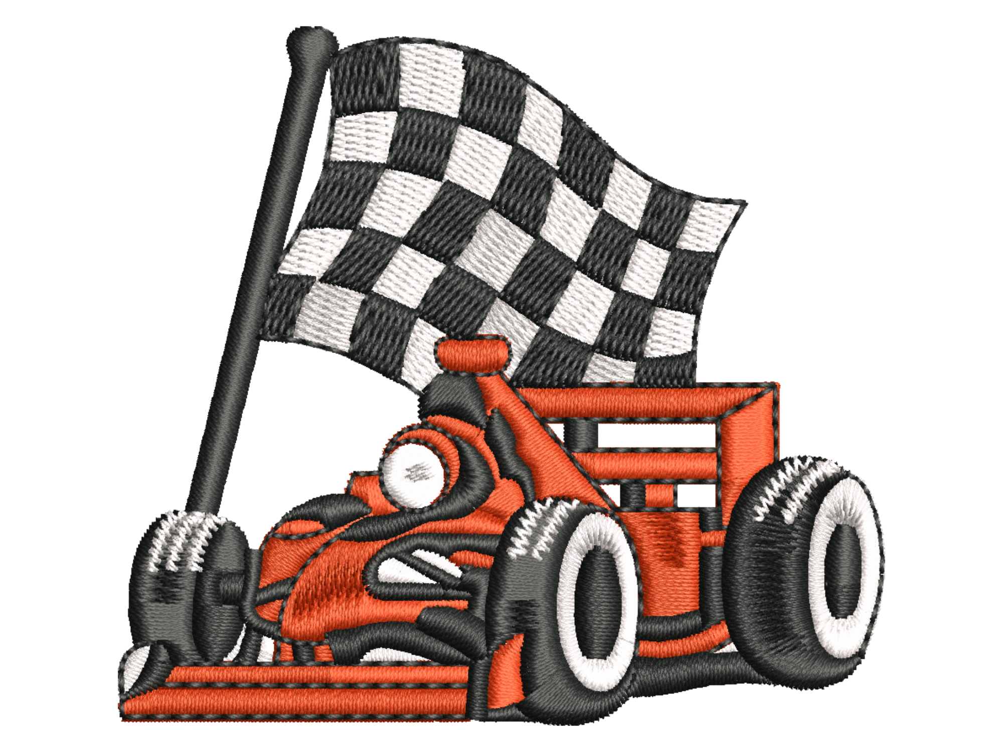 Formula Race Car Embroidery · Creative Fabrica