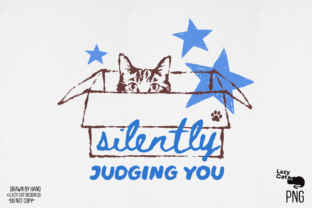 Funny Cat Hand-Drawn Sublimation Bundle Graphic by Lazy Cat · Creative ...