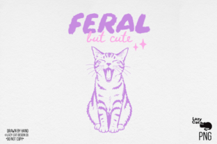 Funny Cat Hand-Drawn Sublimation Bundle Graphic by Lazy Cat · Creative ...