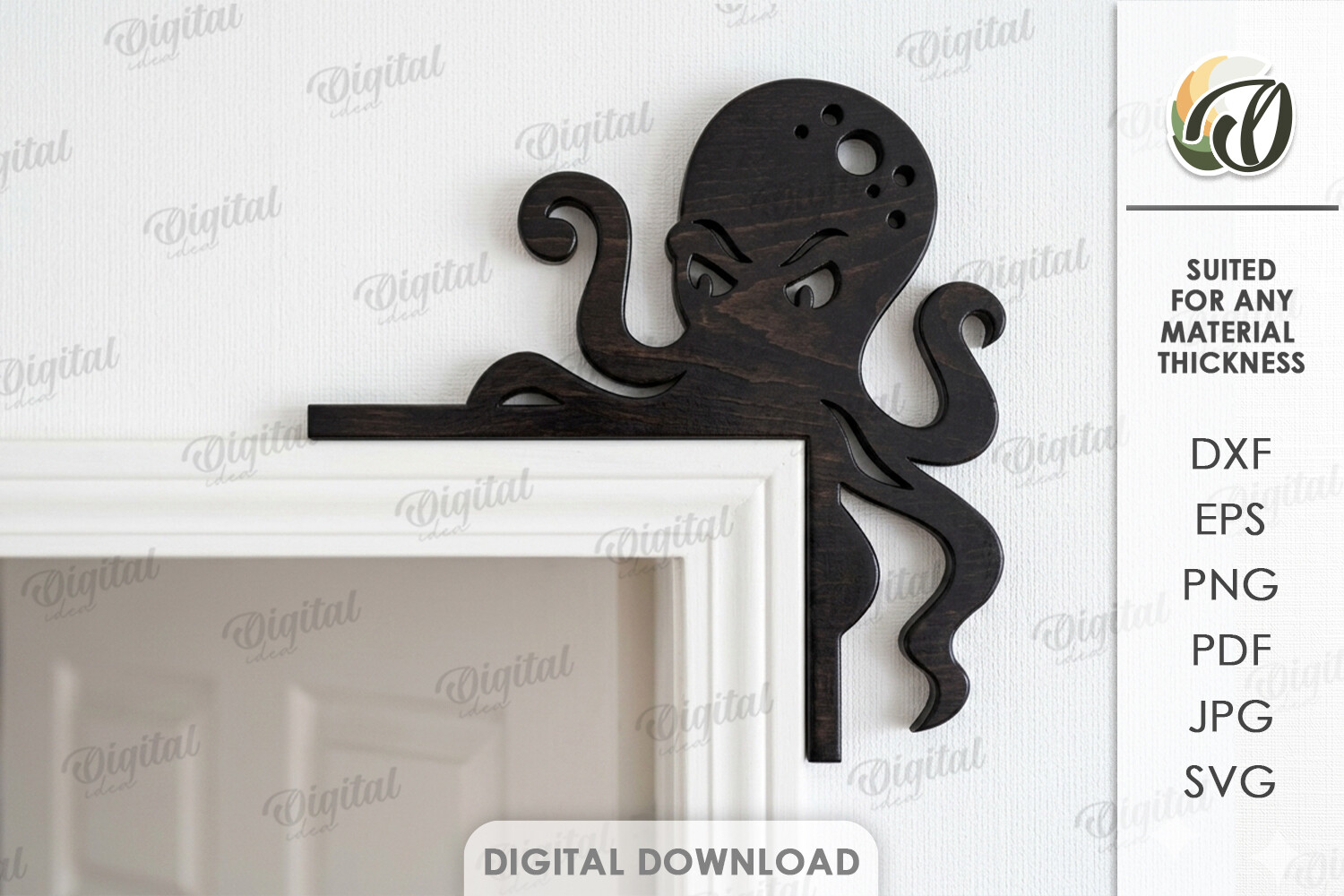 Funny Door Corner Laser Cut · Creative Fabrica