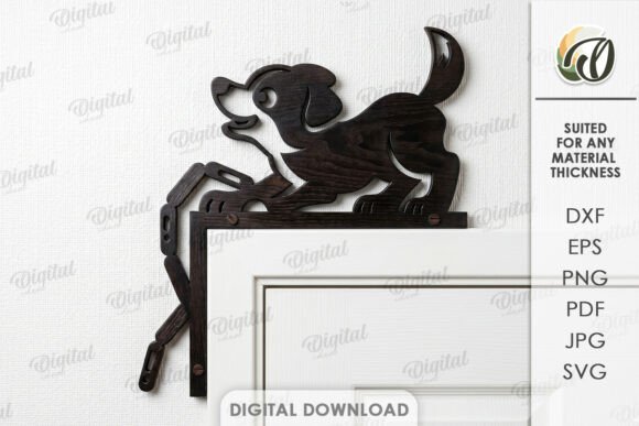 Funny Door Corner Laser Cut · Creative Fabrica