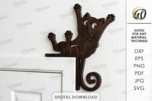 Funny Door Corner Laser Cut · Creative Fabrica