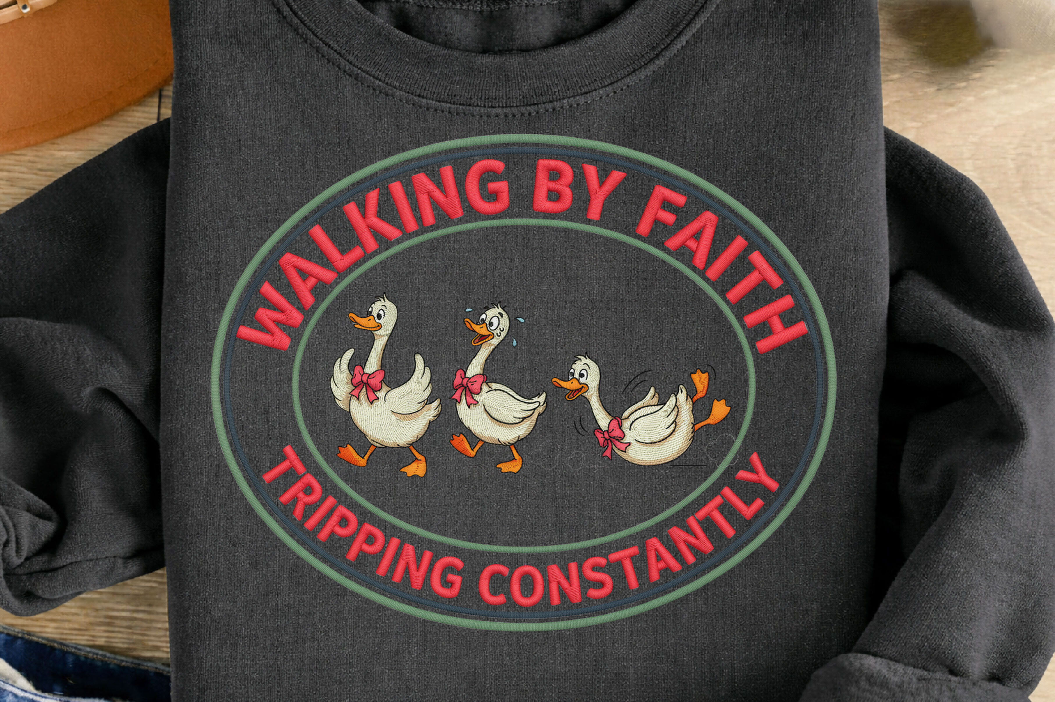 Funny Goose Faith Christian Quote Png Graphic by T-Shirt Design Bundle ...