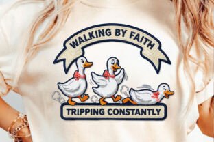 Funny Goose Faith Christian Quote Png Graphic by T-Shirt Design Bundle ...