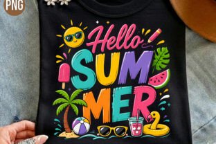 Hello Summer Beach PNG T-shirt Graphic by Craft Hunter · Creative Fabrica