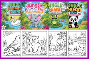 Jungle Animal Fun Coloring Book Graphic by FuN ArT · Creative Fabrica
