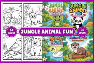 Jungle Animal Fun Coloring Book Graphic by FuN ArT · Creative Fabrica