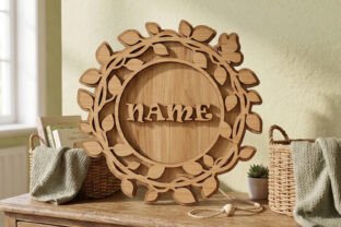 Laser Cut Butterfly Nursery Name Sign · Creative Fabrica