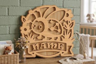 Laser Cut Butterfly Nursery Name Sign · Creative Fabrica