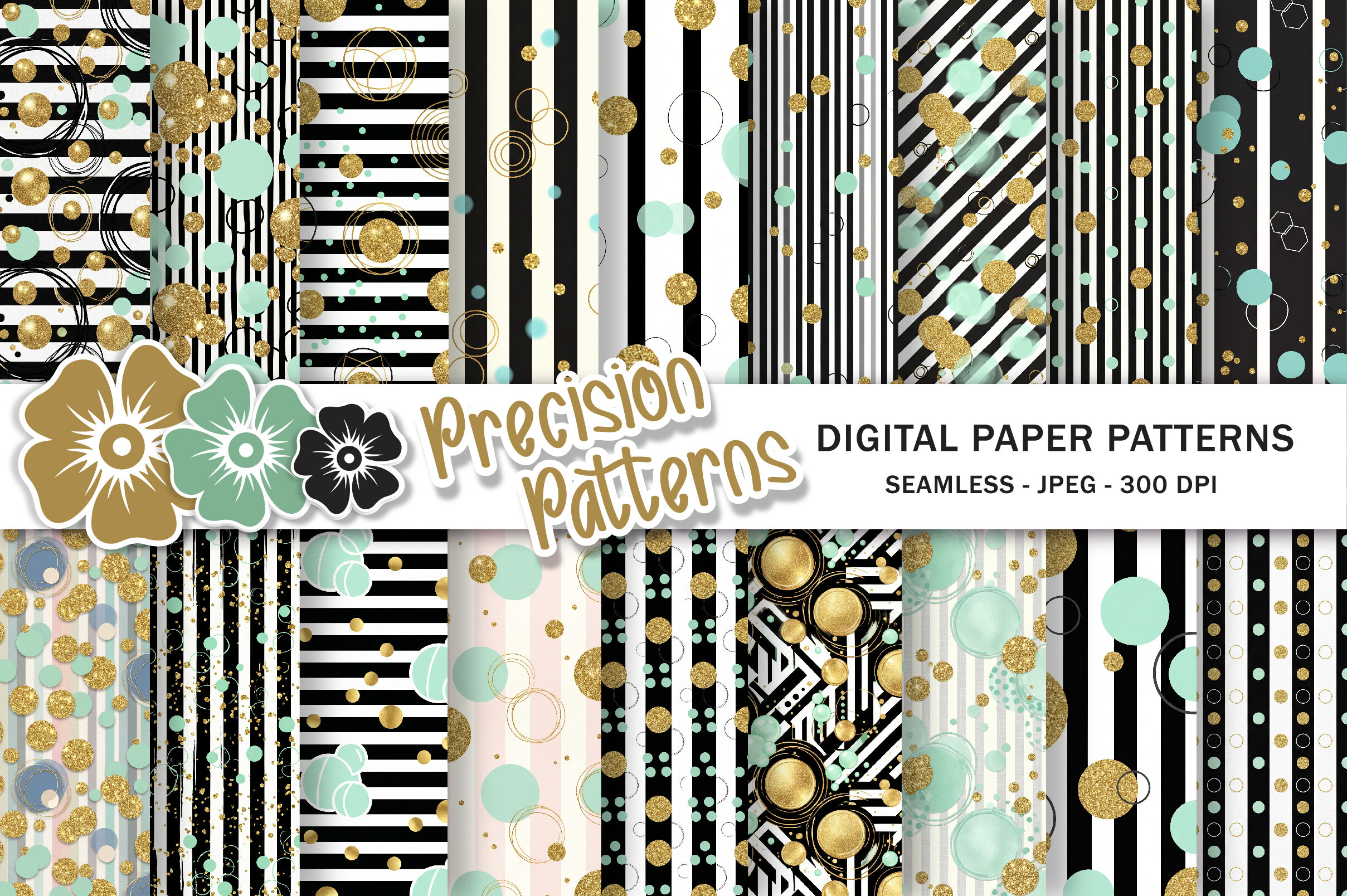Luxury Black and White Stripe Background Graphic by Precision Patterns ...