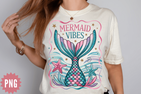 Mermaid Tail Summer Vibes PNG Design Graphic by JR Design · Creative ...