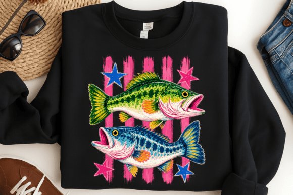 Patriotic Bass Fishing PNG Graphic by TechPeak Crafts · Creative Fabrica