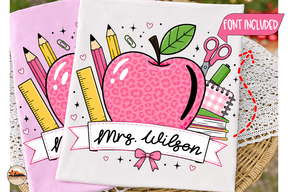 Personalized Teacher Back to School Png Graphic by SLEEPY FOX ...