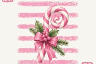 Pink Candy Cane Christmas Clipart PNG Graphic by Craft Palette ...