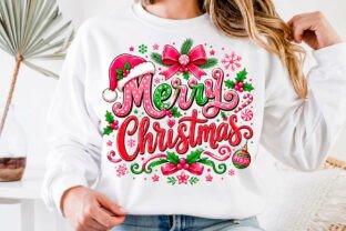 Pink Merry Christmas Bow PNG Graphic by DesignEasy · Creative Fabrica