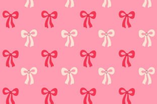 Pink Ribbon Bow Seamless Patterns Graphic by Rin Green · Creative Fabrica