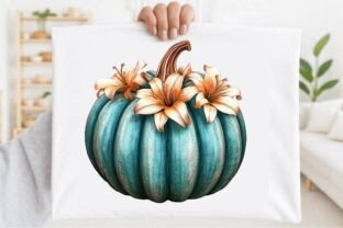 Pumpkin with Flower Clipart Graphic by SVGArt · Creative Fabrica