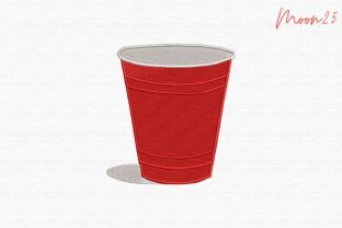 Red Party Cup Beverage Drink Sketch Icon · Creative Fabrica