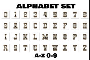 Retro Western Cow and Leopard Alphabet01 Graphic by Beer Design ...