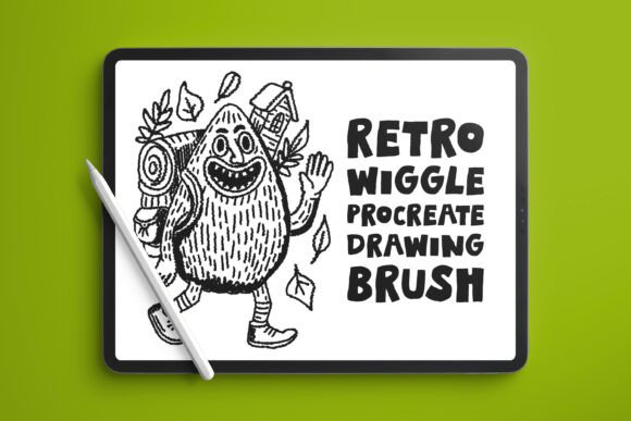 Retro Wiggle Procreate Drawing Brush Graphic by HG Designs · Creative ...