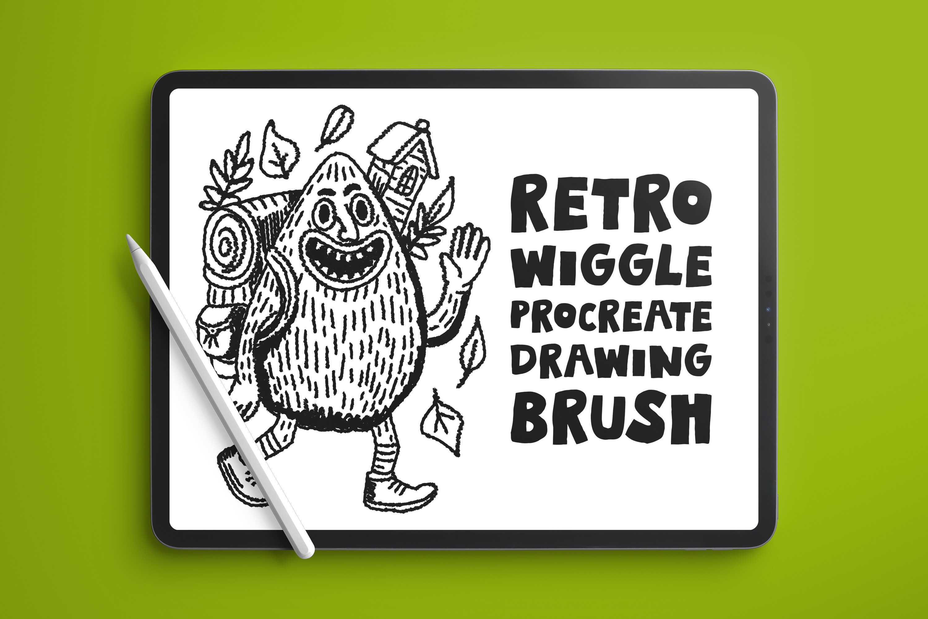 Retro Wiggle Procreate Drawing Brush Graphic by HG Designs · Creative ...