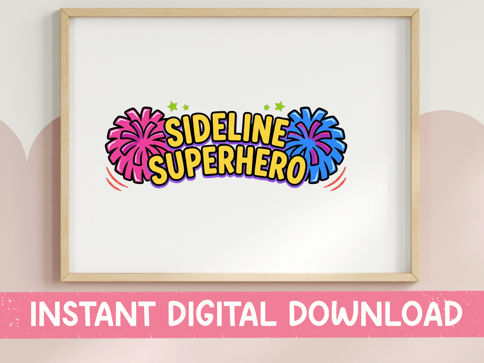Sideline Superhero Cheer Mom Design Graphic by October Second ...