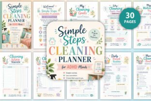 Simple Steps Cleaning Planner for ADHD Graphic by munjixpro · Creative ...