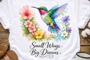 Small Wings Big Dreams Hummingbird PNG Graphic by TrendyCreative ...