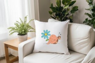 Snail with Flower · Creative Fabrica