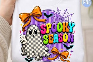 Spooky Season Ghost Halloween Bow PNG Graphic by Digital Duck ...