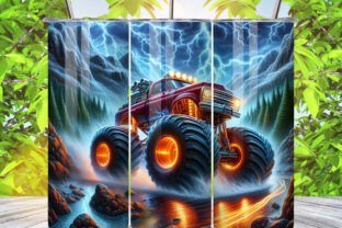 Strome Lightning Monster Truck Tumbler Graphic by Art Zone · Creative ...