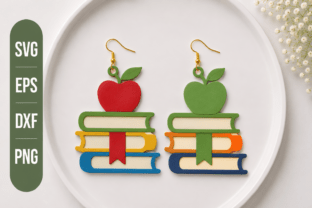 Teacher Earrings SVG Laser Cut File · Creative Fabrica