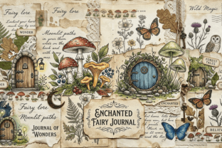 Vintage Bird Garden Ephemera Collage Graphic by LifePlanStudeo ...