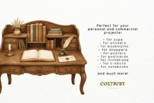 Vintage Books Watercolor Clipart PNG SVG Graphic by CozyNest Studio ...