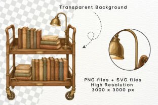 Vintage Books Watercolor Clipart PNG SVG Graphic by CozyNest Studio ...