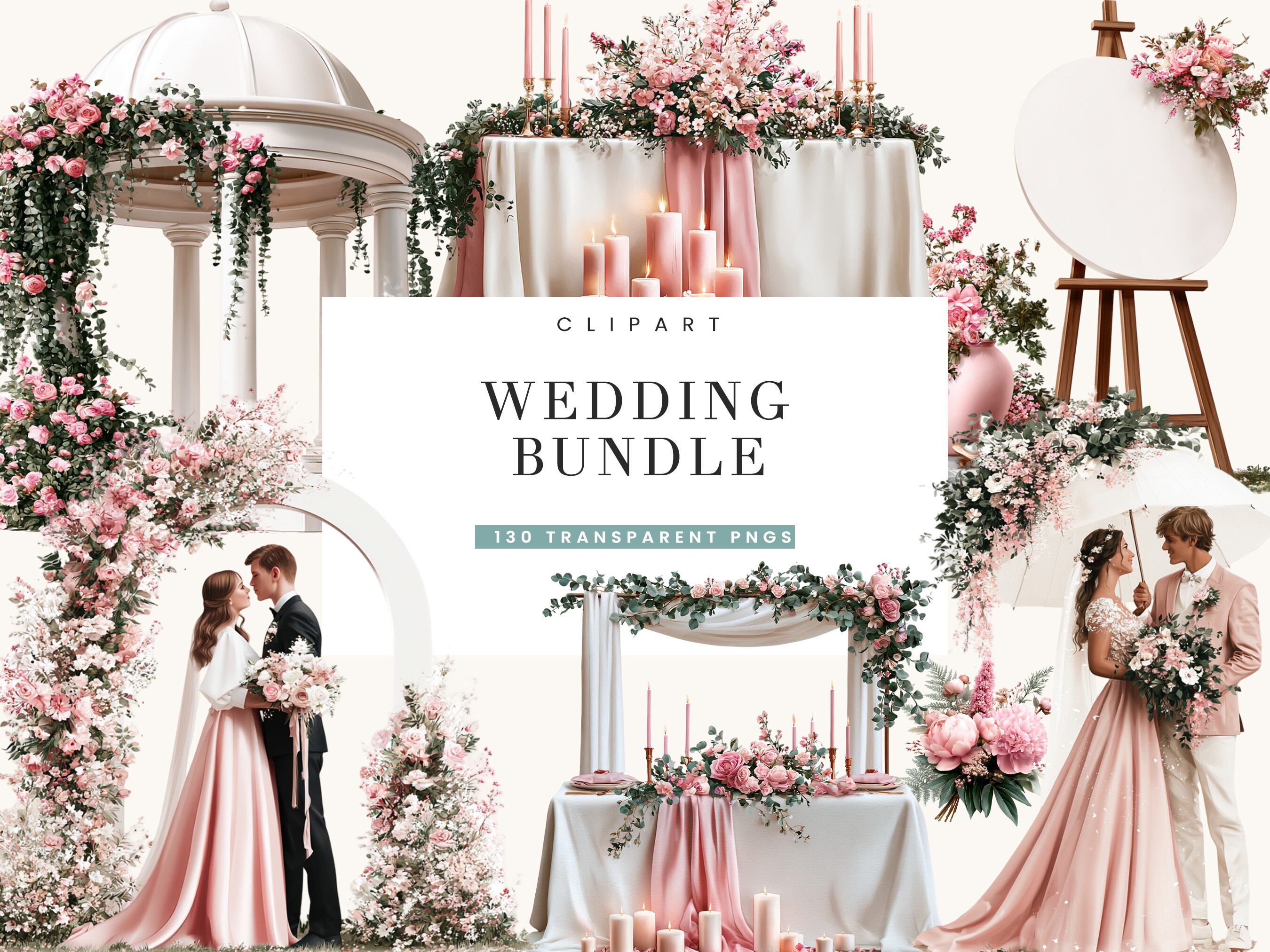 Wedding Clipart Bundle Graphic by busydaydesign · Creative Fabrica