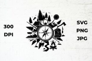 Compass Vector Design for Outdoor Graphic by theresumepark · Creative ...