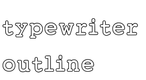 Typewriter Outline Font by mardanimirza12 · Creative Fabrica