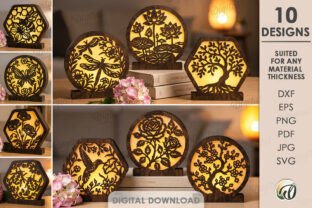 3D Decorative Lanterns Bundle Laser Cut · Creative Fabrica