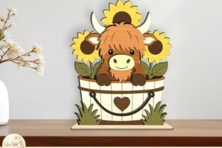 3D Layered Highland Cow SVG · Creative Fabrica