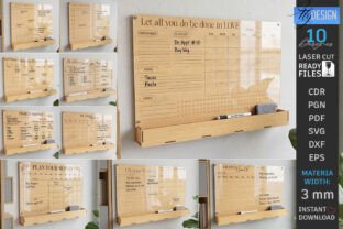 Acrylic Wall Planners Laser Cut Bundle · Creative Fabrica