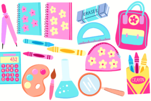 Back to School Time Hand Drawn Clipart Graphic by Fatia hafida ...