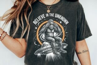 Bigfoot Ufo Unknown Space Cryptid Graphic by gregoraciiart · Creative ...