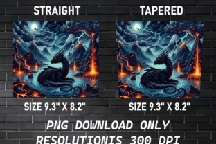 Black Volcanic Dragon Near Tumbler Wrap Graphic by Luna Prints ...