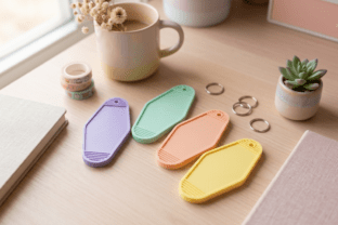 Blank Hotel Key Tag STL Keychain · Creative Fabrica