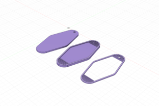 Blank Hotel Key Tag STL Keychain · Creative Fabrica